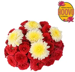 Hoovu Fresh Assorted Pooja Flowers 100 g - Buy online at ₹48 near me