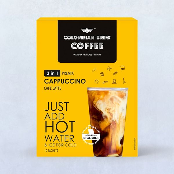 Colombian Brew 3 in 1 Cappuccino Café Latte Instant Coffee Powder ...