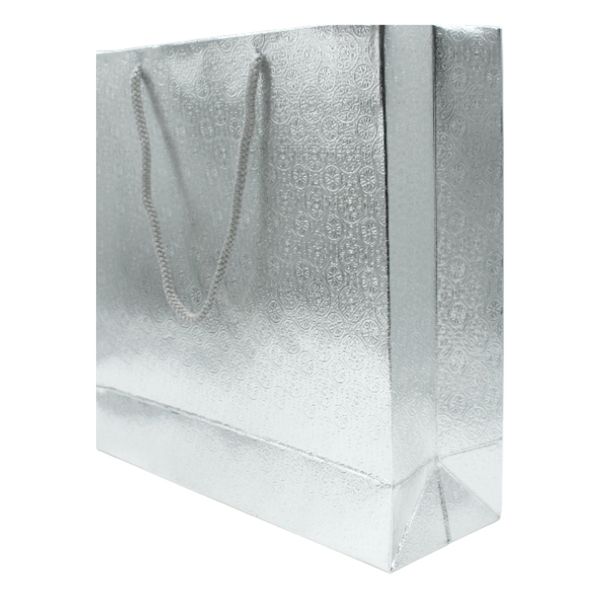 Silver Paper Bag 9 x 9 x 3 Inch - Assorted Design - Buy online at ₹49 ...