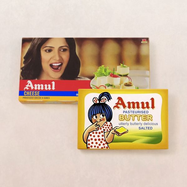 Amul Processed Cheese Cubes(200gms) & Amul Butter - Pasteurised(100gms ...