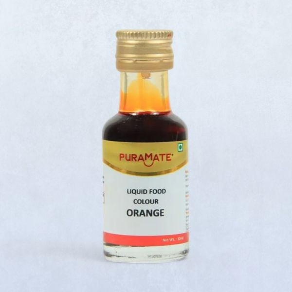 Puramate Liquid Food Colour- Orange 30 ml - Buy online at ₹30 near me