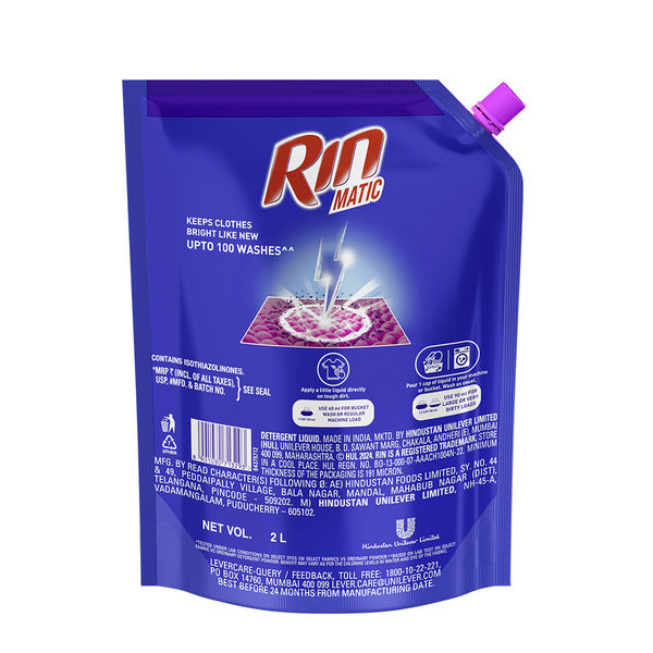 Rin Matic Liquid Pouch Front Load - Buy online at ₹265 near me