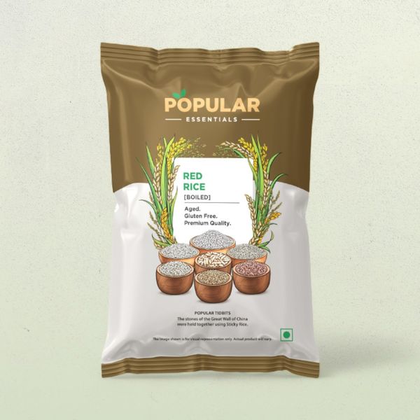 Popular Essentials Red Boiled Rice 1 kg - Buy online at ₹78 near me