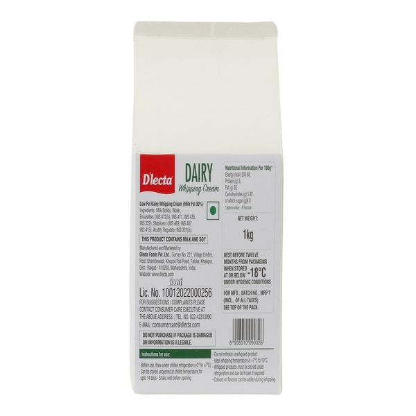 D'lecta Dairy Whipping Cream - Buy online at ₹565 near me