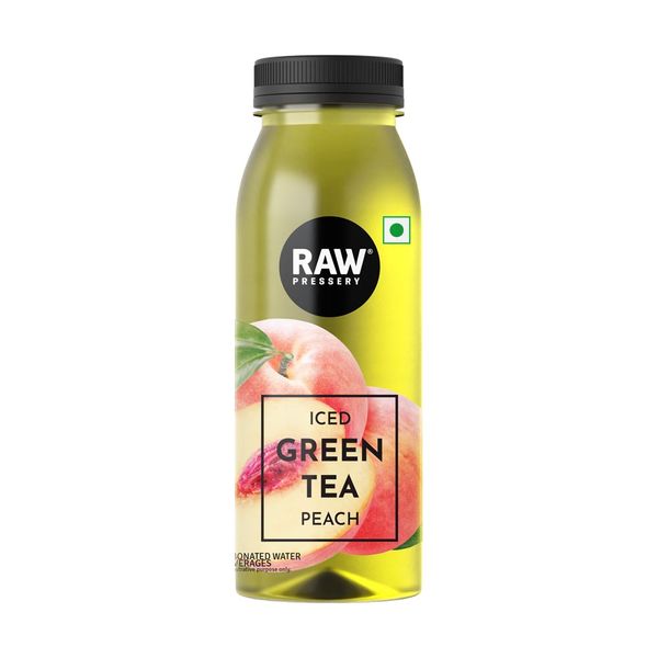 Raw Pressery Iced Green Tea - Peach 250 ml - Buy online at ₹60 near me