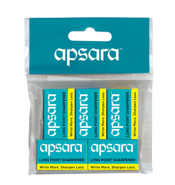 Apsara Long Point Sharpner Pouch 1 Pack (5 Pieces) - Buy online at ₹25 near me