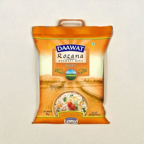 Daawat Rozana Super Basmati Rice (Medium Grain) 5 kg - Buy online at ...