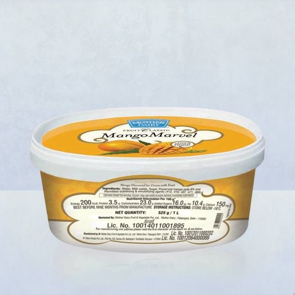 Mother Dairy Mango Marvel Ice Cream Tub 1 l - Buy online at ₹330 near me