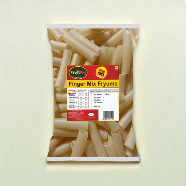 Wellfry Finger Mix Fryums - Buy online at ₹49 near me