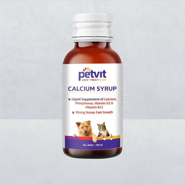 Petvit Calcium Syrup For Dog Stronger Bones 100 ml - Buy online at ₹142 ...