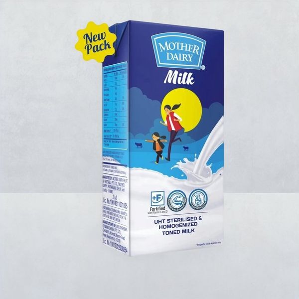 Mother Dairy UHT Sterilised Toned Milk 1 l - Buy online at ₹74 near me