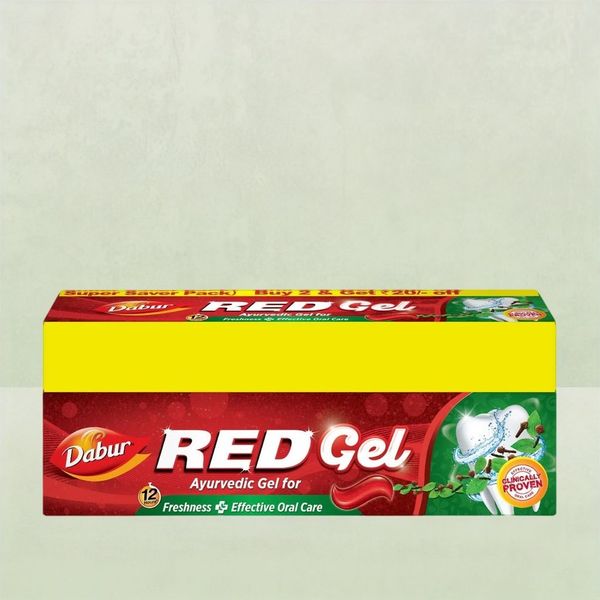 Dabur Red Gel Toothpaste For Effective Oral Care With 12 Hours Of ...