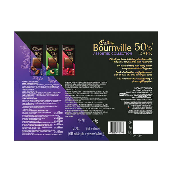 Cadbury Bournville Dark Chocolate Assorted Collection Diwali Gift Pack ...