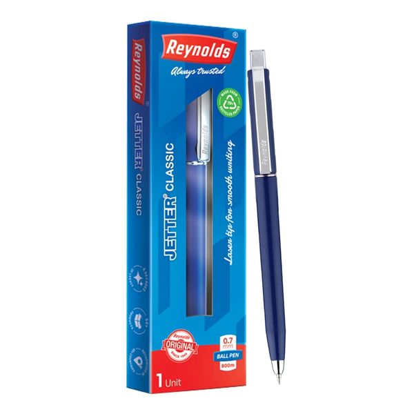 Reynolds Jetter Classic Ball Pen Set (1 Blue Pen For Professional) 1 ...