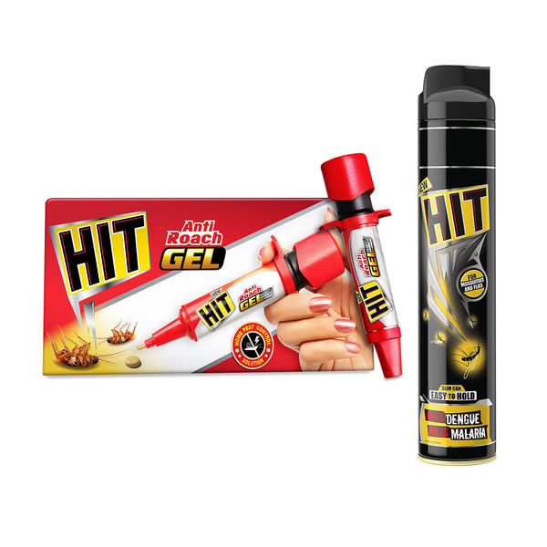 Hit Anti Roach Gel - Cockroach Killer - Fast And Convenient(20gms) & Hit Flying Insect Killer ...