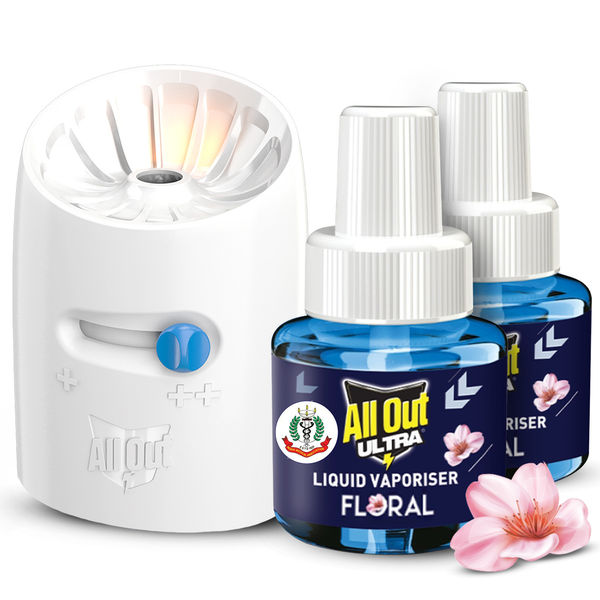 All Out Ultra Power + Slider Mosquito Killer Machine Floral 90ml - Buy ...