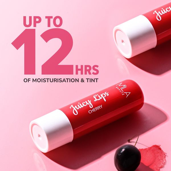 Mila Beaute Juicy Lip Balm Cherry Upto 12 Hrs Moisturisation & Tint ...