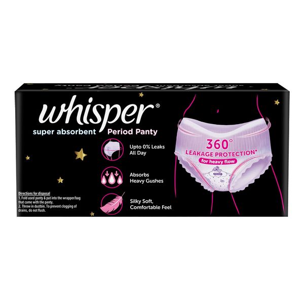 Whisper Super Absorbent Period Panty, L-XL Panties (Pack of 12) - Buy ...