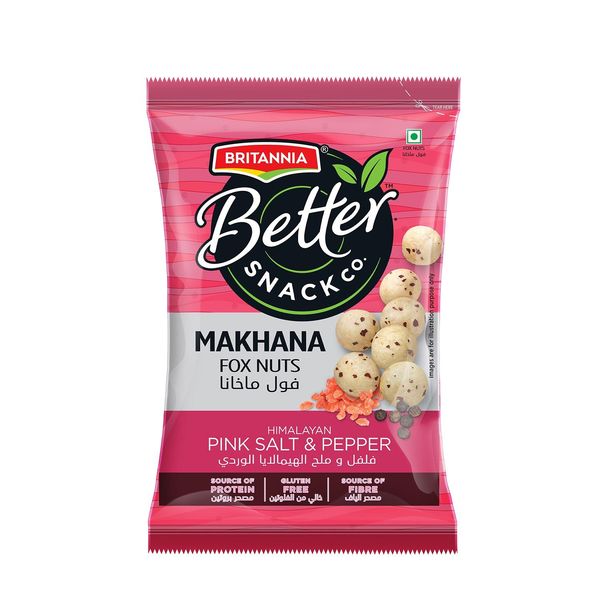 Britannia Better Snack Co Makhana Fox Nut Himalayan Pink Salt & Pepper 75 g - Buy online at ₹135 ...