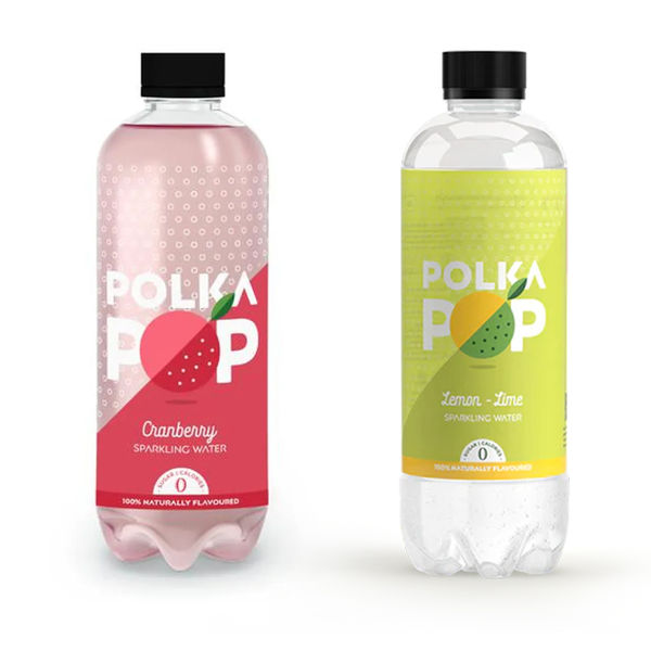 Polka Pop Cranberry Sparkling Water(300ml) & Polka Pop Lemon-Lime Sparkling Water(300ml) Combo 2 ...