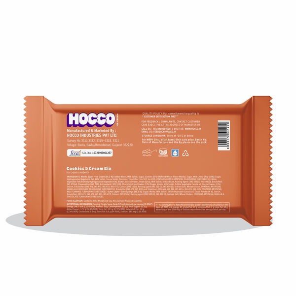 Hocco Bix Cake Cookies And Cream Ice Cream Sandwich Buy Online At ₹48 Near Me