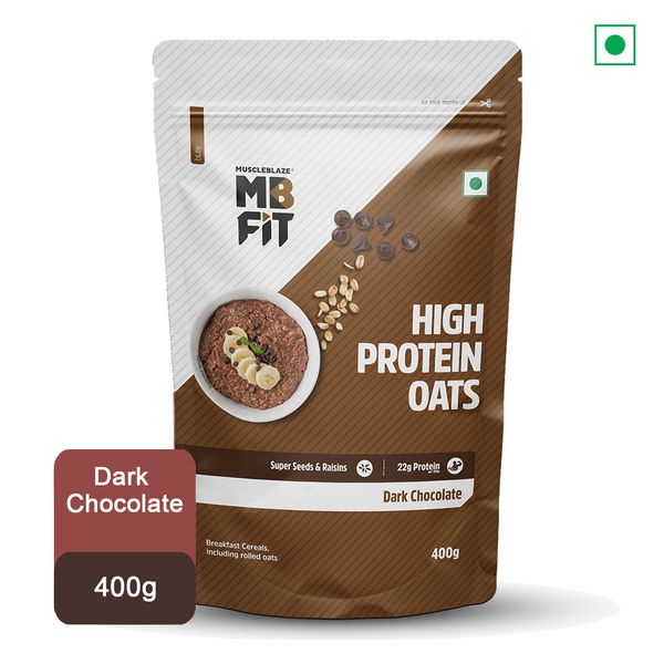 MuscleBlaze Fit High Protein Oats (Dark Chocolate) 400 g - Buy online ...