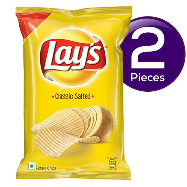 Lay's Classic Salted Potato Chips Packet Combo 50 g X 2 - Buy online at ...
