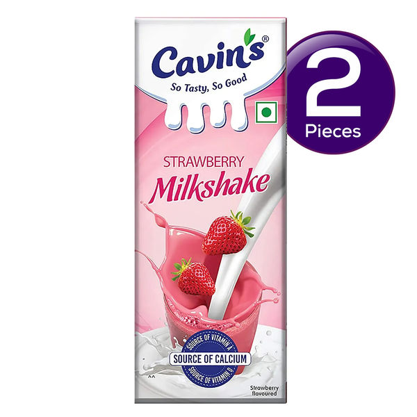 Cavin's Strawberry Milkshake 200 ml Combo 200 ml X 2 - Buy online at ...