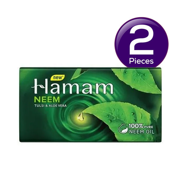 Hamam Soap Bar Neem Tulsi and Aloe Vera Combo 150 g X 2 - Buy online at ...