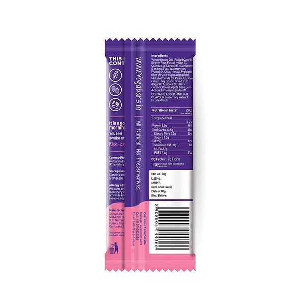 Yoga Bar Breakfast Protein Bar Apricot Fig, Fibre & Protein Rich ...