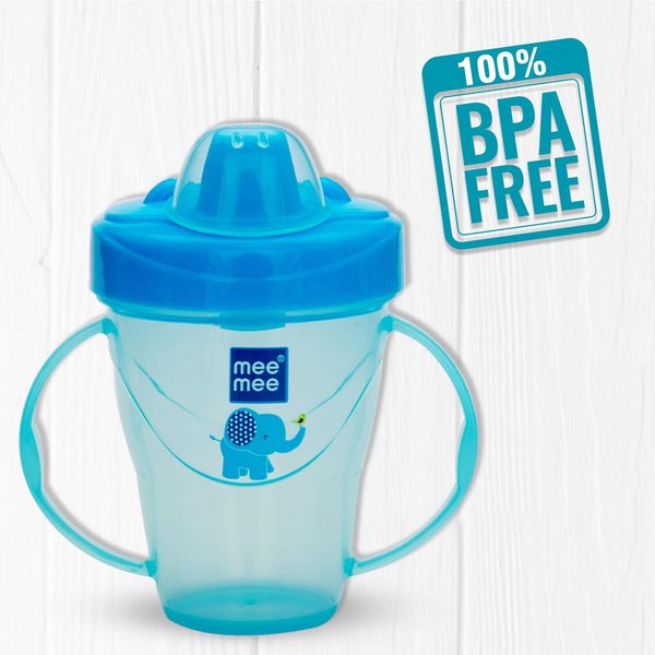 Mee Mee Plastic Easy Grip BPA-Free Anti Spill Sipper Cup with Twin ...