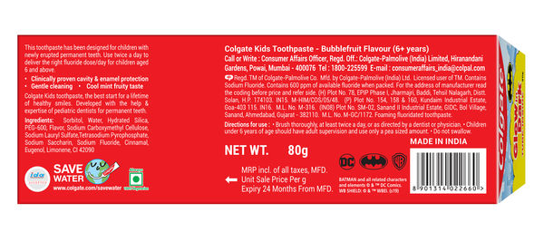 Colgate Toothpaste For Kids Glow In Dark Tube Inside 80 g - Buy online ...