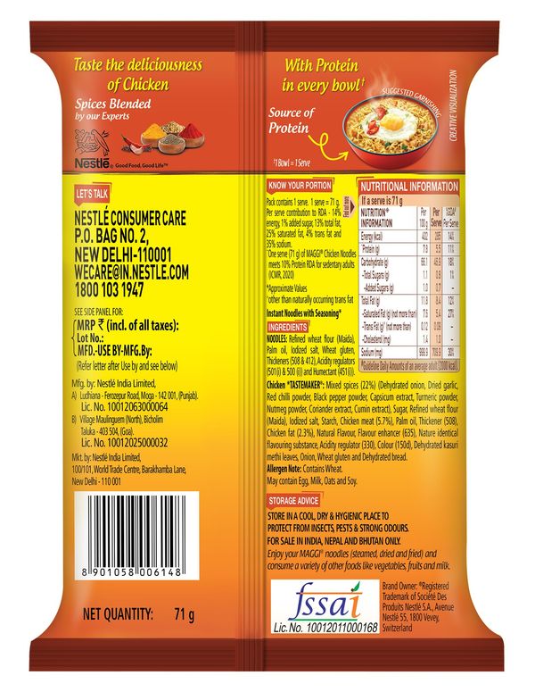 MAGGI Chicken Noodles 71 g - Buy online at ₹20 near me