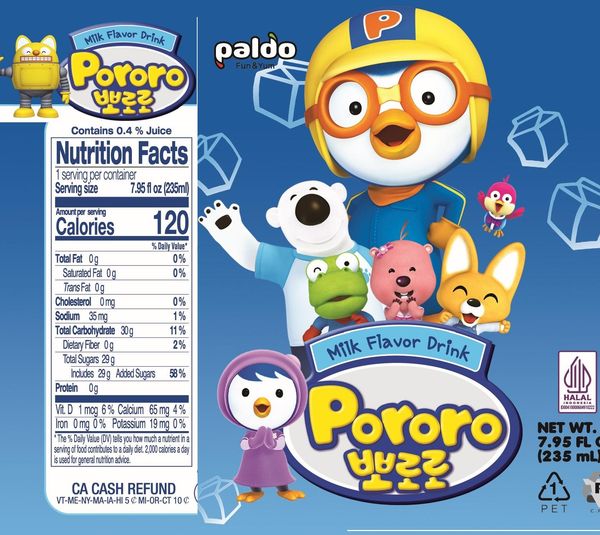 Pororo Korean Drink Milk Flavor Flavor, - Buy online at ₹88 near me
