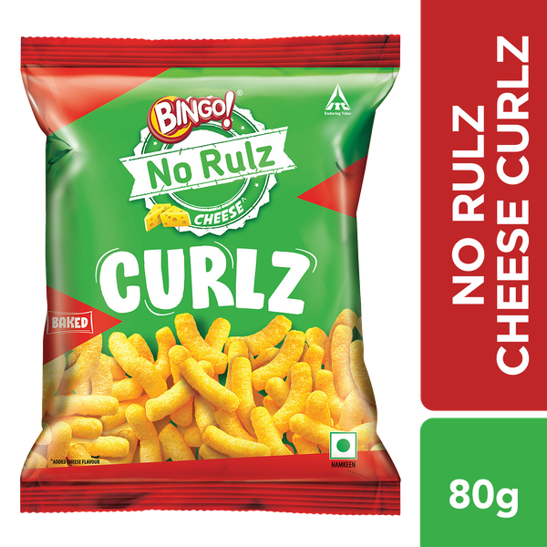 Bingo! No Rulz Cheese Curlz 80 g - Buy online at ₹40 near me
