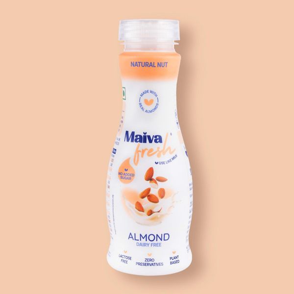 Maiva Fresh Almond Milk - Unsweetened (Natural Nut) - Plant Based Milk ...