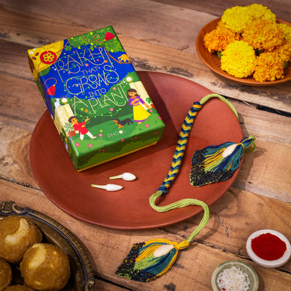 Phool Morpankh Plantable Rakhi - Eco-friendly Charm - Buy online at ...