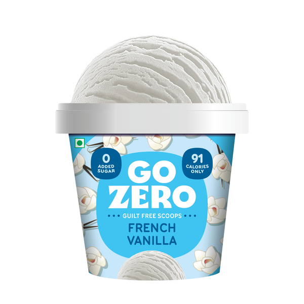 Go Zero French Vanilla Low Calorie Guilt Free Ice Cream Cup - Buy ...