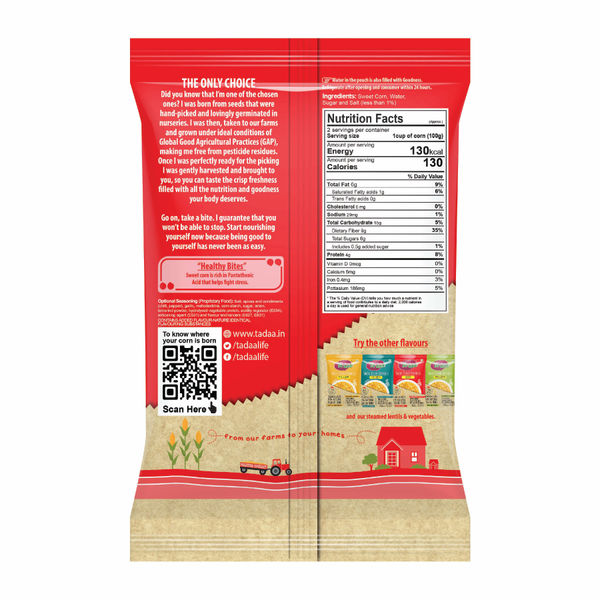 Tadaa Sweet Corn Kernels Peri Peri 225 g - Buy online at ₹65 near me