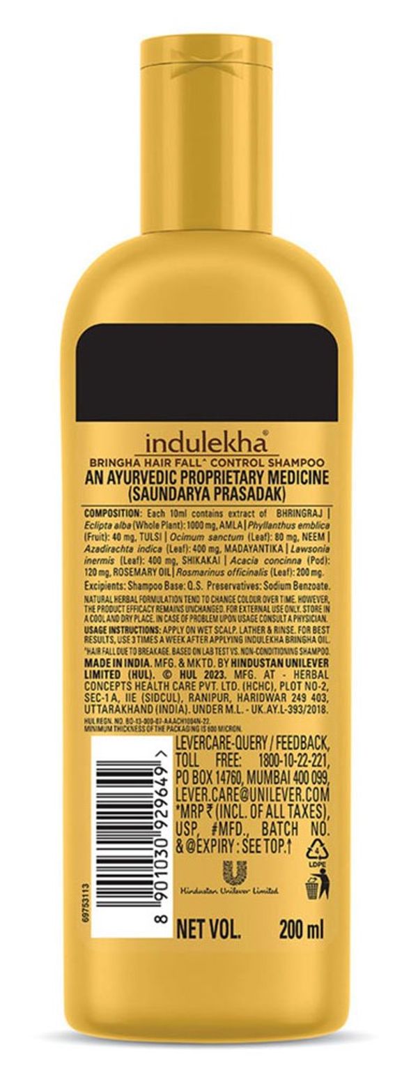 Indulekha Bringha Shampoo, Proprietary Ayurvedic Medicine for Hair Fall ...