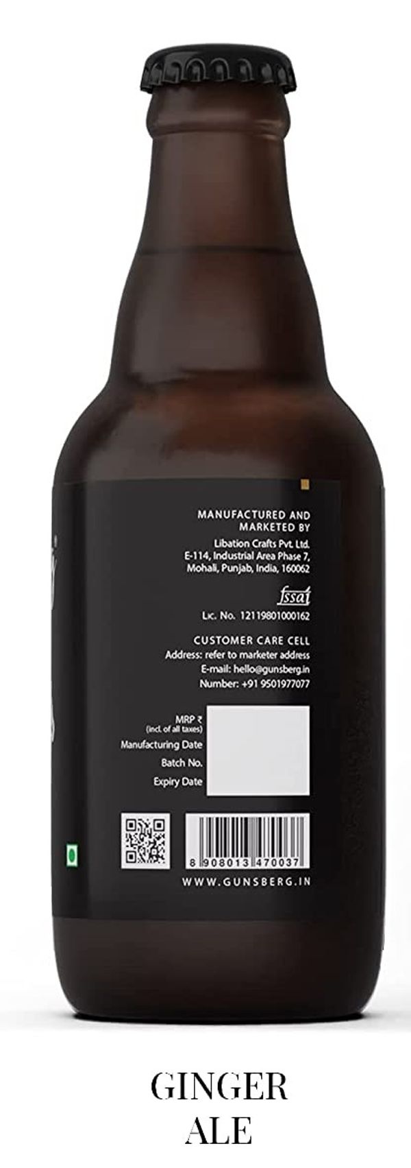 Gunsberg Ginger Ale 330 ml Combo 330 ml X 2 - Buy online at ₹186 near me