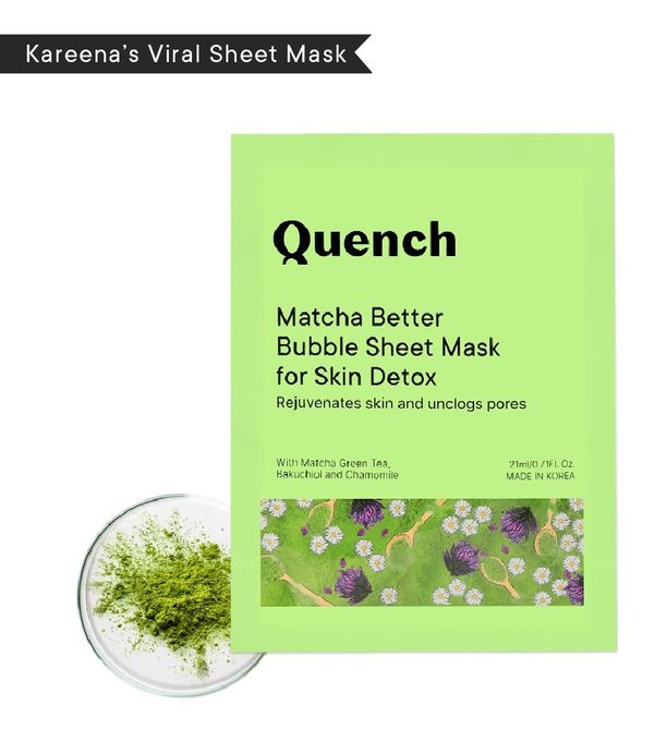 Quench Matcha Better Bubble Face Sheet Mask 21 ml - Buy online at ₹90 ...