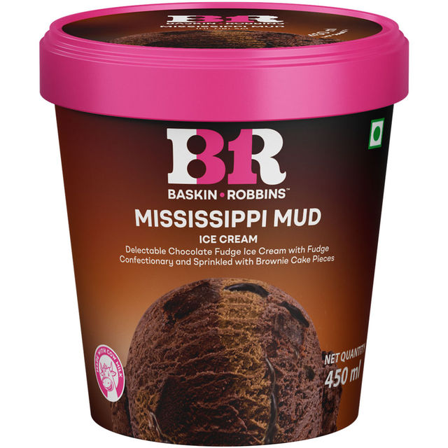 Baskin Robbins Mississippi Mud Ice Cream Tub 450 ml - Buy online at ...