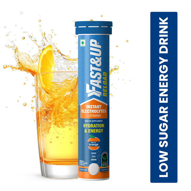 Fast&Up Reload Orange Instant Energy Drink 5 Essential Electrolytes 1 ...