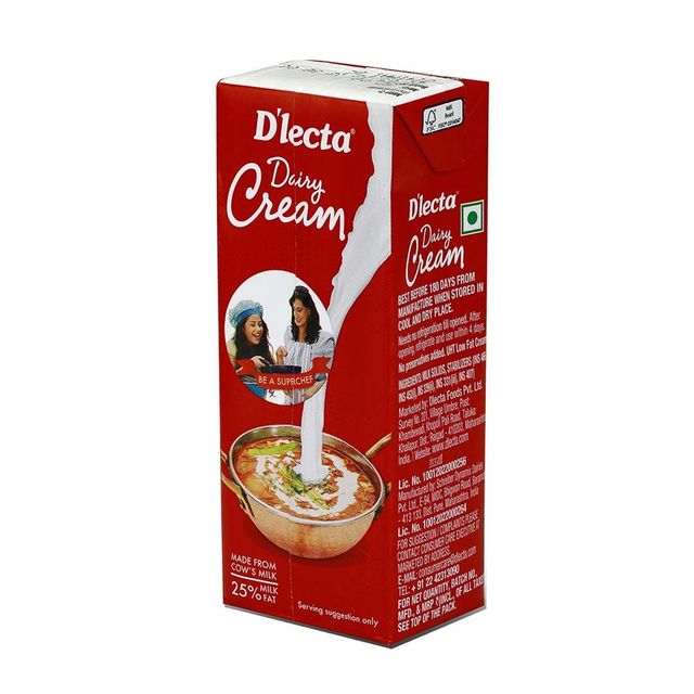 D'lecta Dairy Fresh Cream 200 ml - Buy online at ₹56 near me