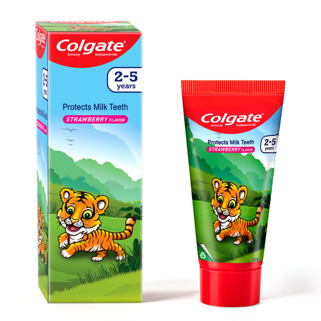 Colgate Kids Toothpaste for 2-5 Years Strawberry flavour 80 g - Buy ...