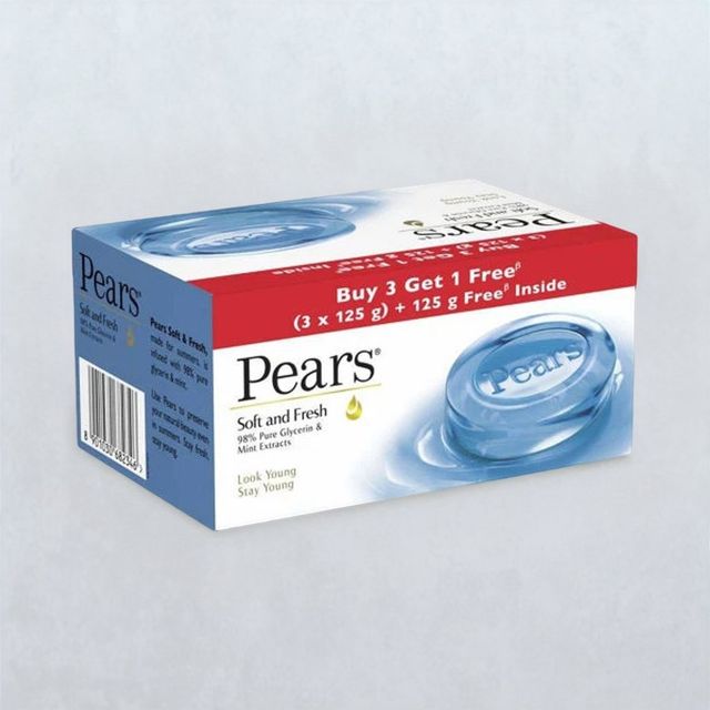 Pears Soft & Fresh Bathing Bar With 98% Pure Glycerine & Mint Extracts ...