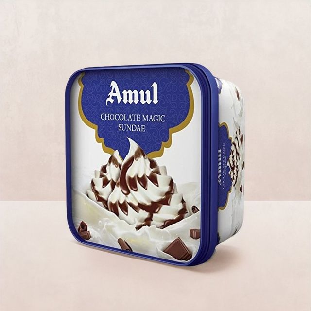 Amul Chocolate Magic Sundae Ice Cream Tub 1 l - Buy online at ₹215 near me