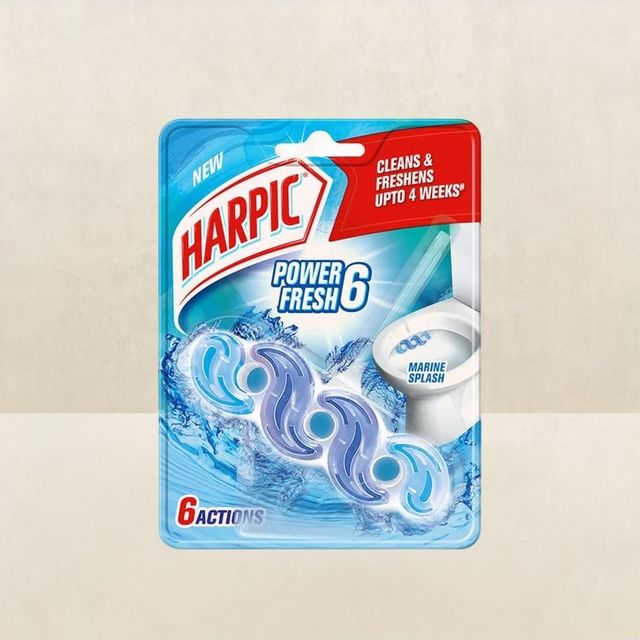 Harpic Power Fresh 6 Toilet Cleaner Rim Block Marine Splash 35 g - Buy ...