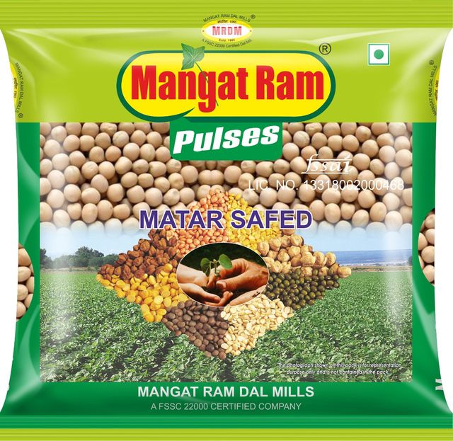 Mangat Ram Matar Safed Pouch 500 g - Buy online at ₹41 near me